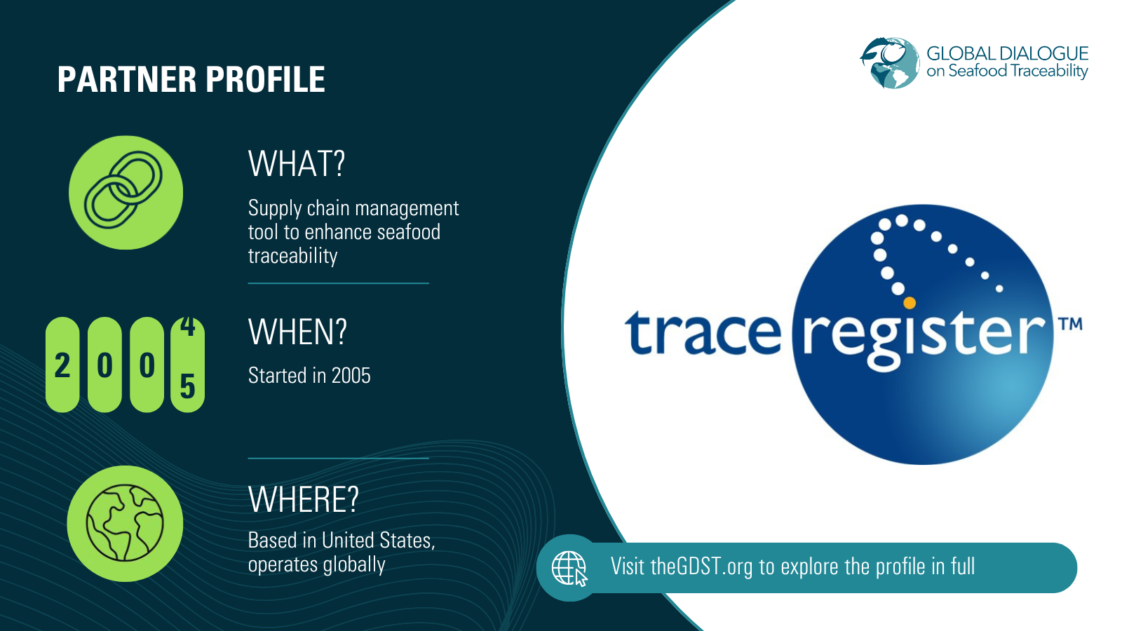 Trace Register: "Using Traceability to Fill the Seafood Information Gap" - Global Dialogue on ...